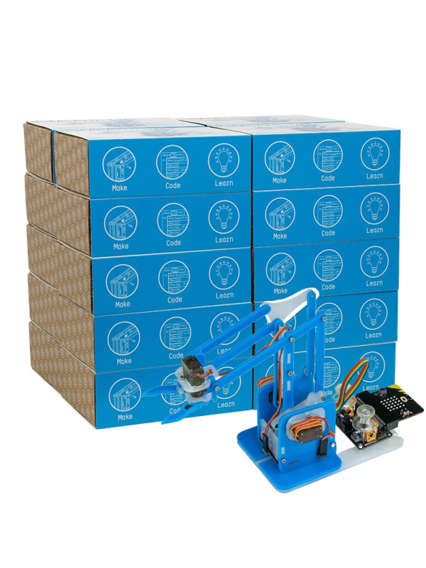 MeArm Robot for BBC micro:bit-Blue 20 Πακέτα σχολικής τάξης | electrobot.gr